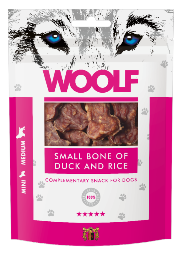 Woolf Small Bone of Duck and Rice, 100g - Godbidder - Seleshoppen.dk